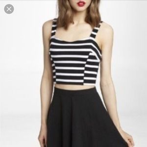 Express | Tops | Express Black White Cropped Tank | Poshmark